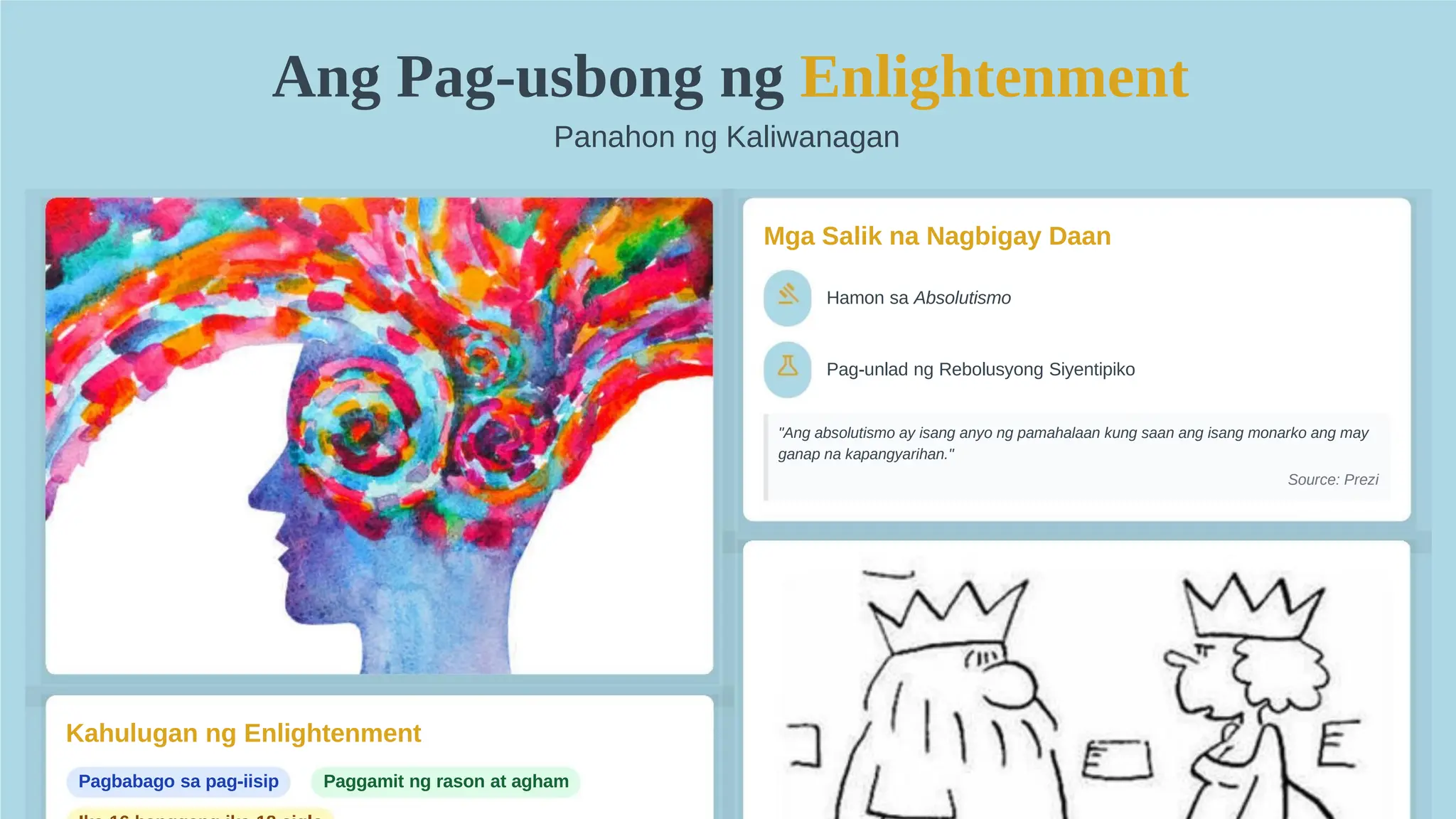 Create a detailed PowerPoint on Absolutism, Liberalism, and ...