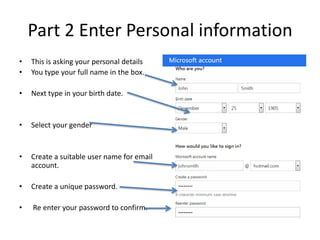 Create a email account | PPTX