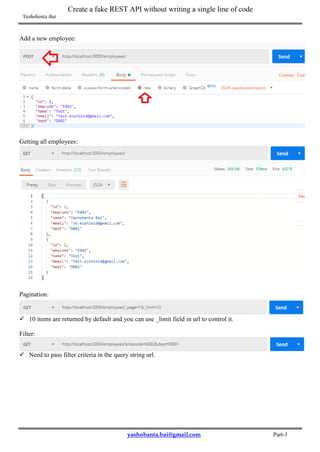 Create a fake REST API without writing a single line of code | PDF