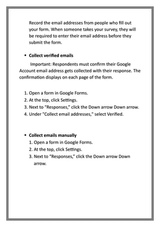 Google Form Making Step By Step Guide By LAKSHYA | PDF