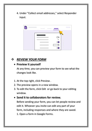 Google Form Making Step By Step Guide By LAKSHYA | PDF