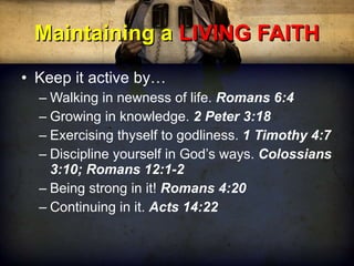 Create a living faith | PPT