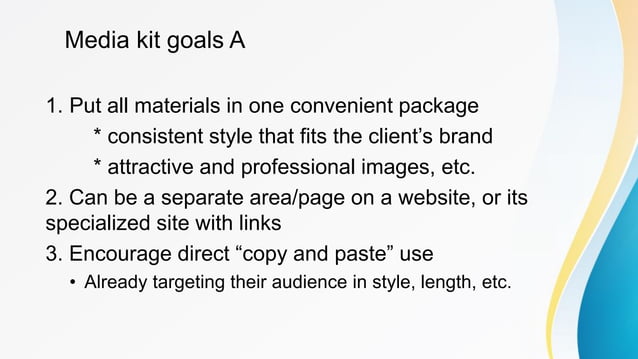 Create a media kit | PDF