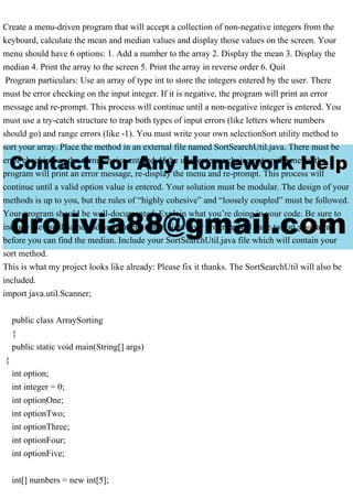 Create a menu-driven program that will accept a collection of non-ne.pdf