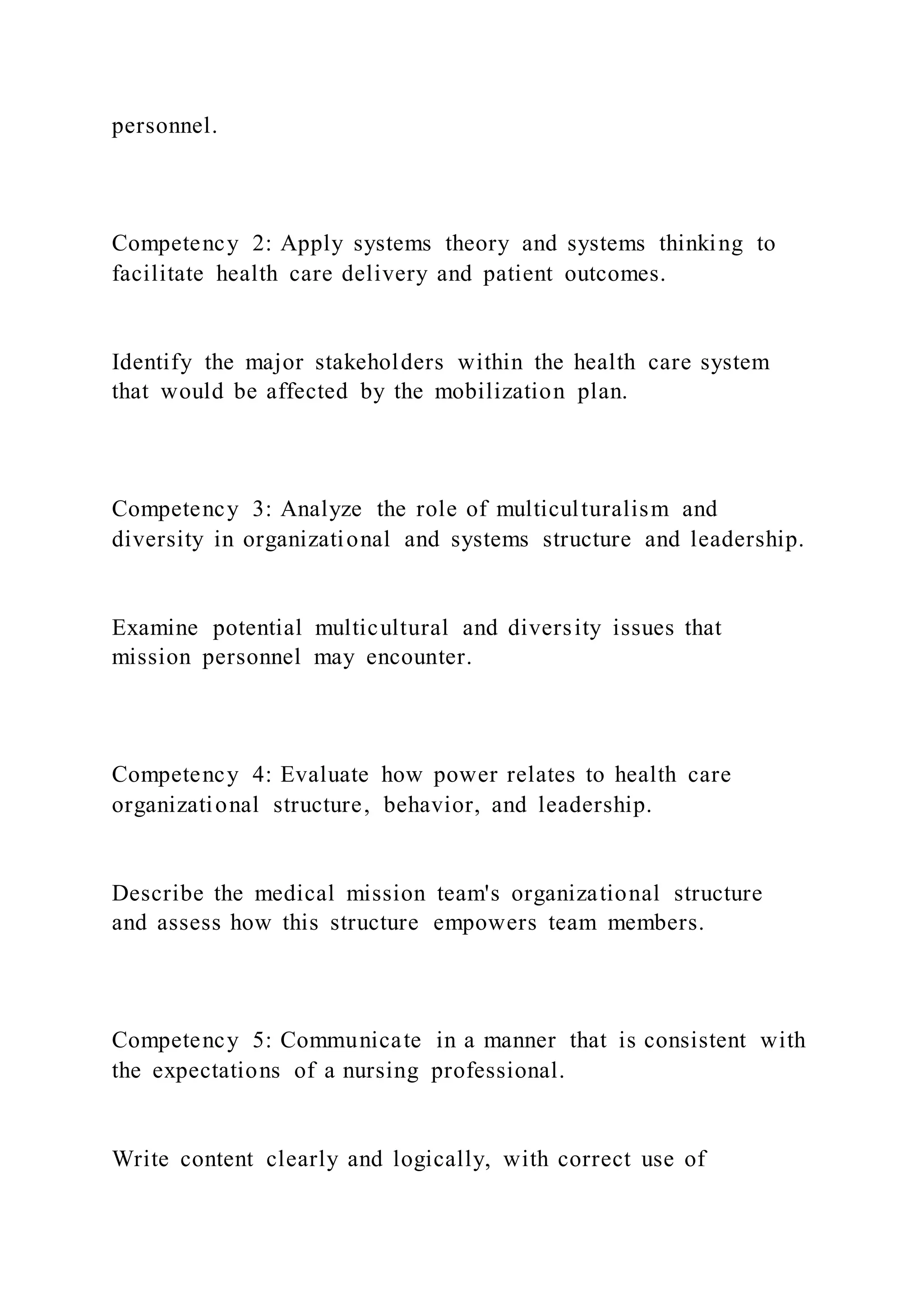 Create an 8–10-slide mobilization plan PowerPoint presentation ( | DOCX