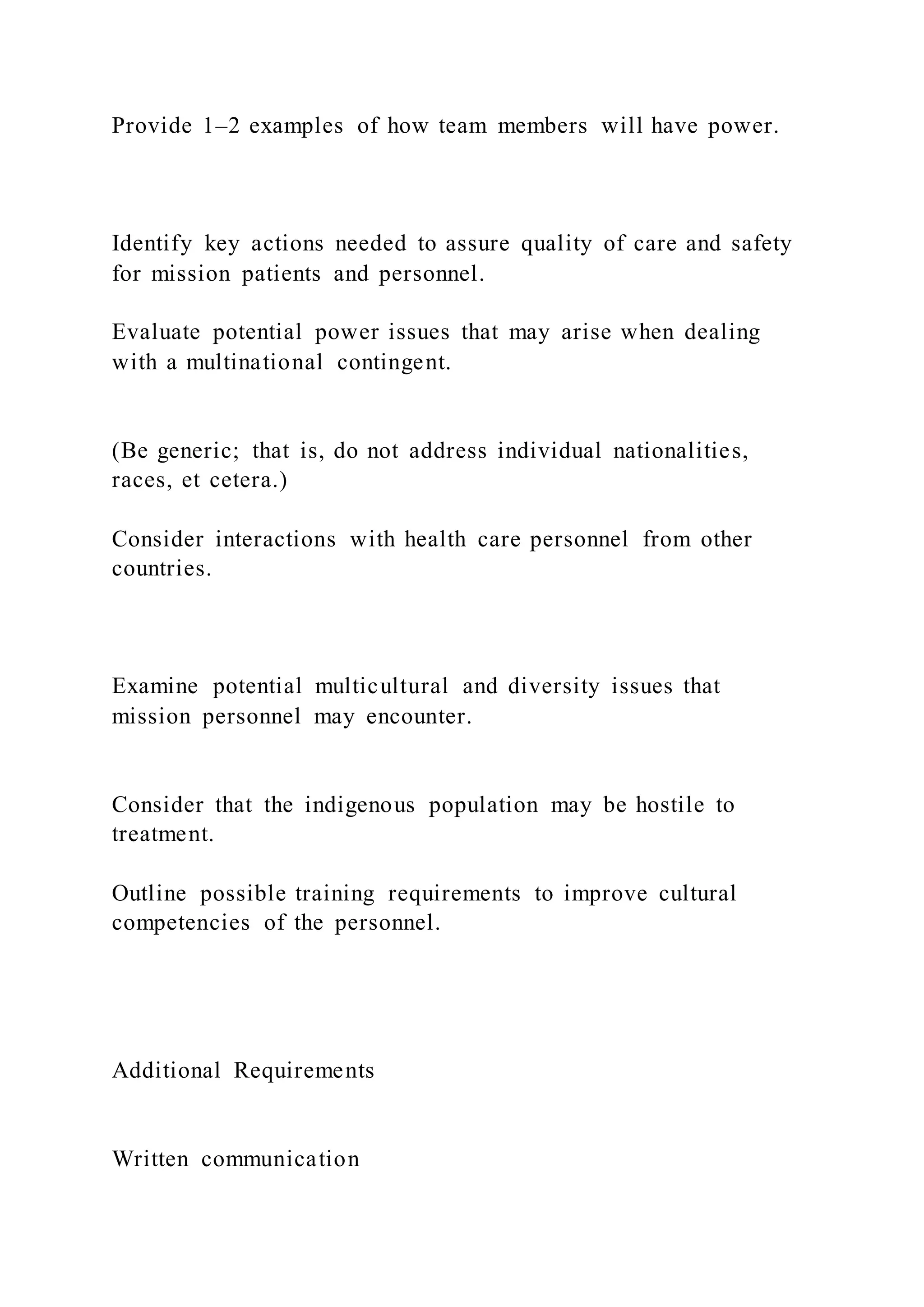 Create an 8–10-slide mobilization plan PowerPoint presentation ( | DOCX