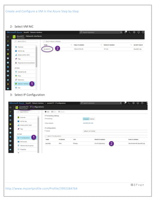 Create and Configure Windows Server 2016 VM in the Azure Step by Step | PDF