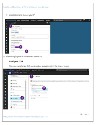 Create and Configure Windows Server 2016 VM in the Azure Step by Step | PDF