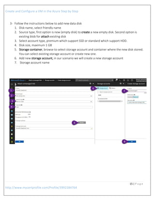 Create and Configure Windows Server 2016 VM in the Azure Step by Step | PDF