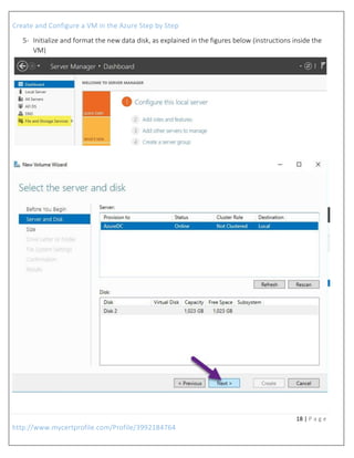 Create and Configure Windows Server 2016 VM in the Azure Step by Step | PDF