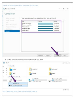 Create and Configure Windows Server 2016 VM in the Azure Step by Step | PDF