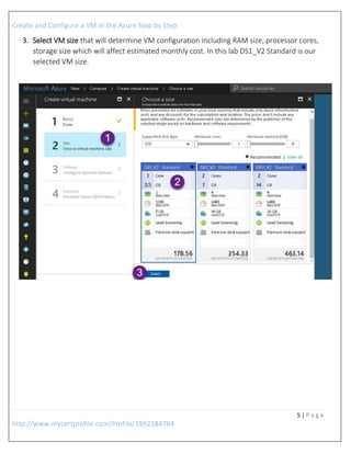 Create and Configure Windows Server 2016 VM in the Azure Step by Step | PDF