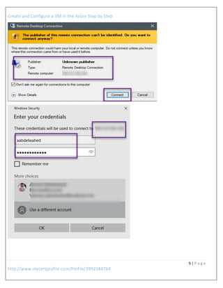 Create and Configure Windows Server 2016 VM in the Azure Step by Step | PDF