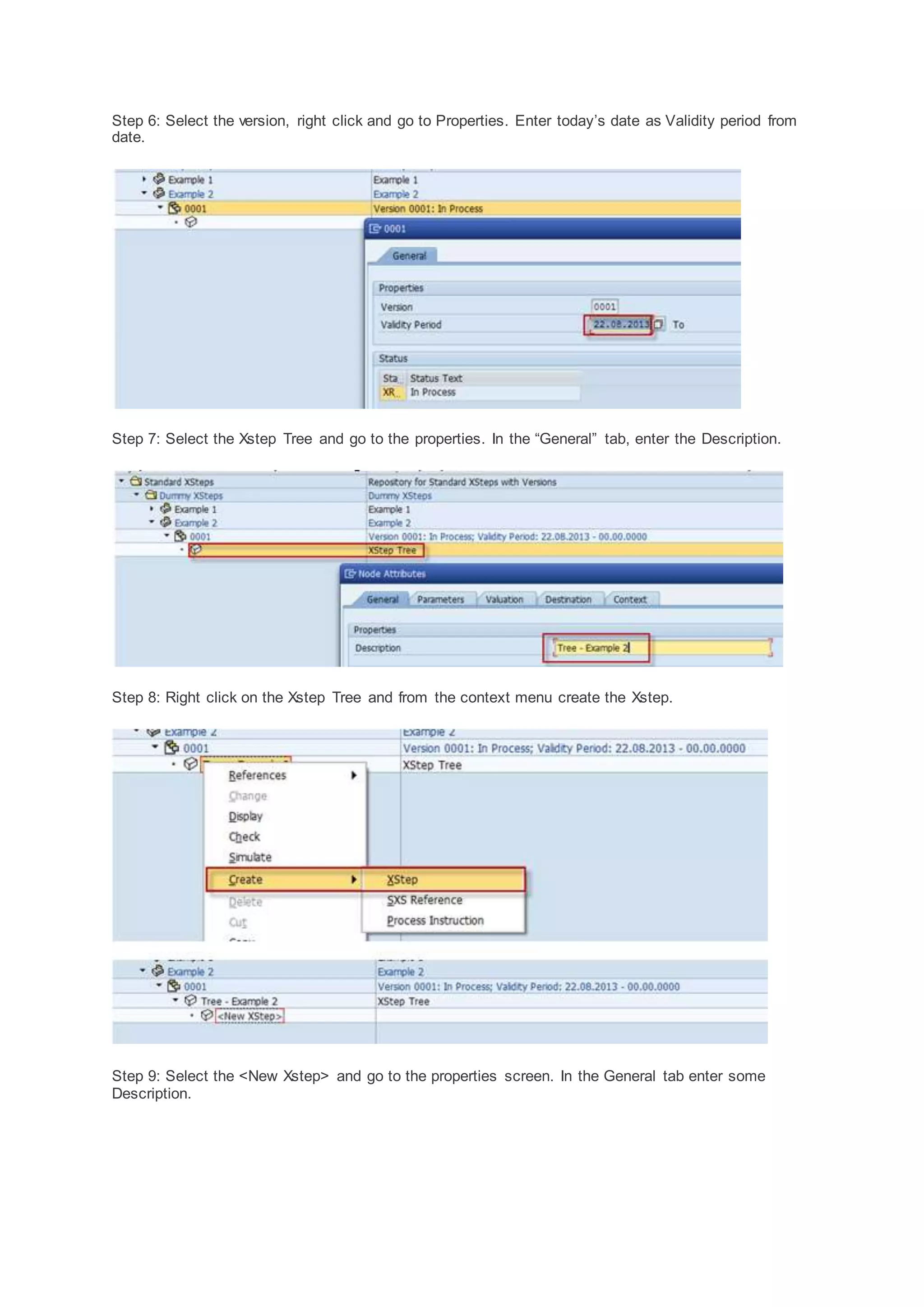 Create and test a basic xstep in standard xstep repository | DOCX