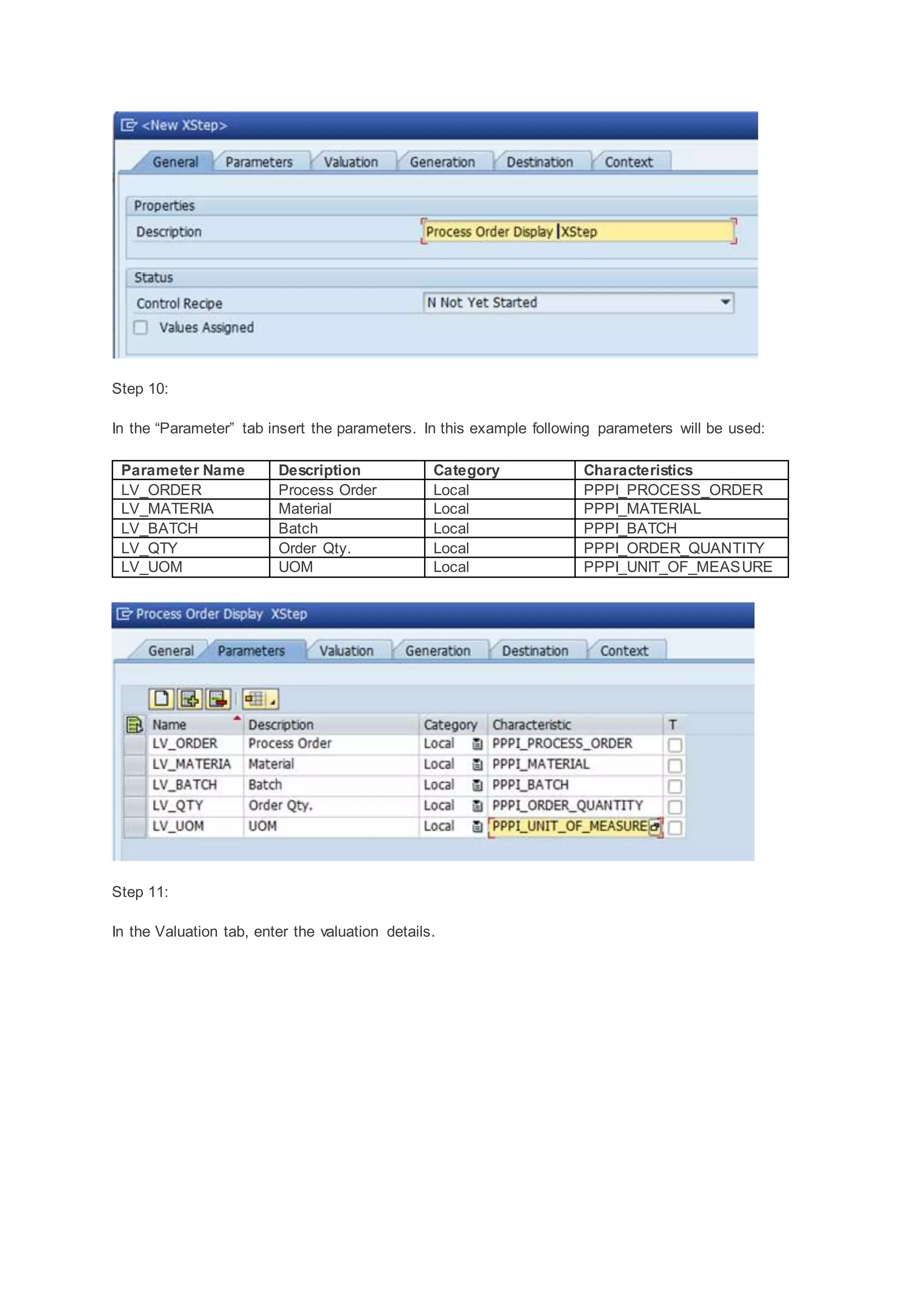 Create and test a basic xstep in standard xstep repository | DOCX