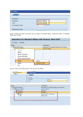 Create and test a basic xstep in standard xstep repository | DOCX