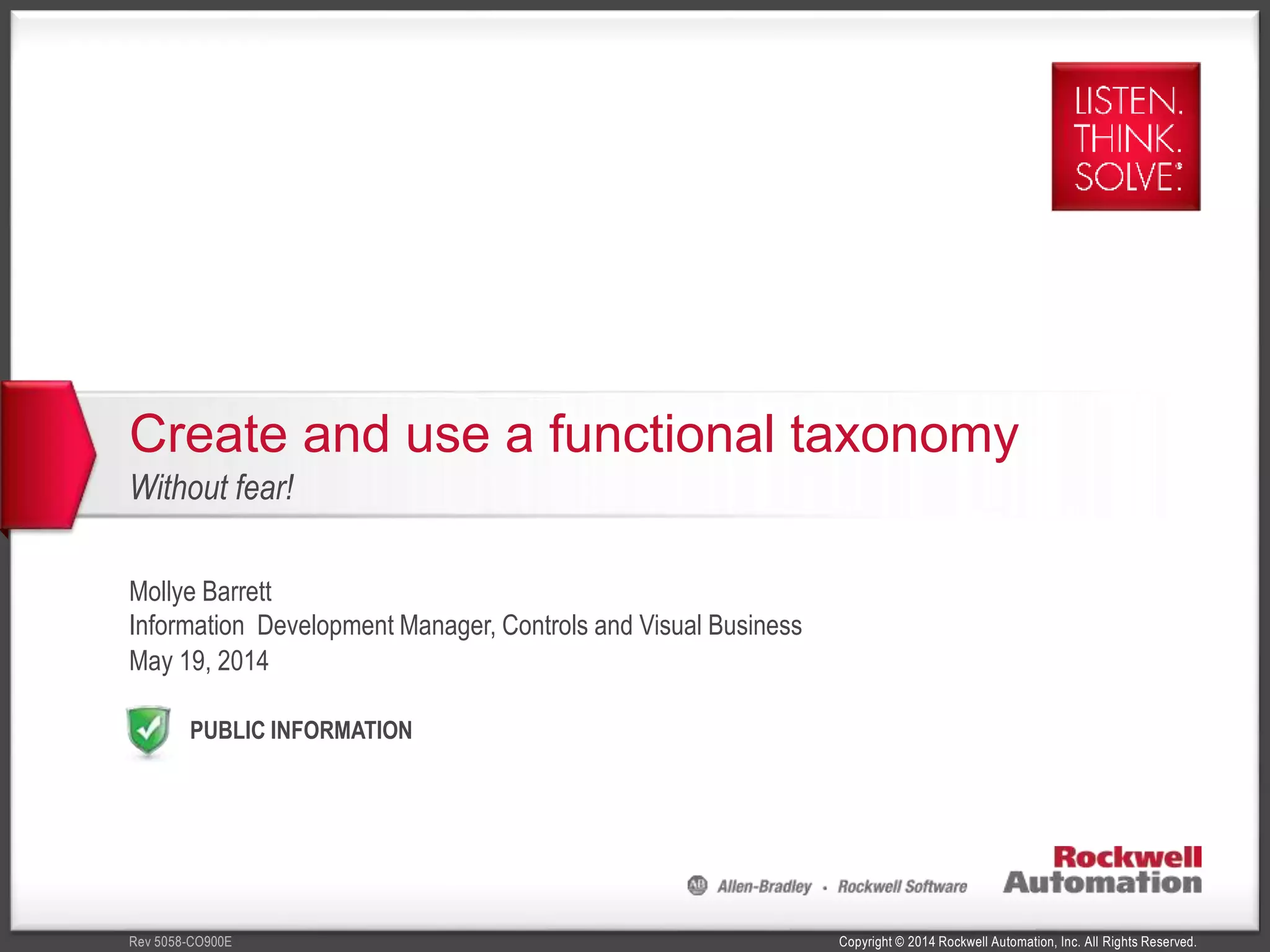 Create and use functional taxonomy | PPT