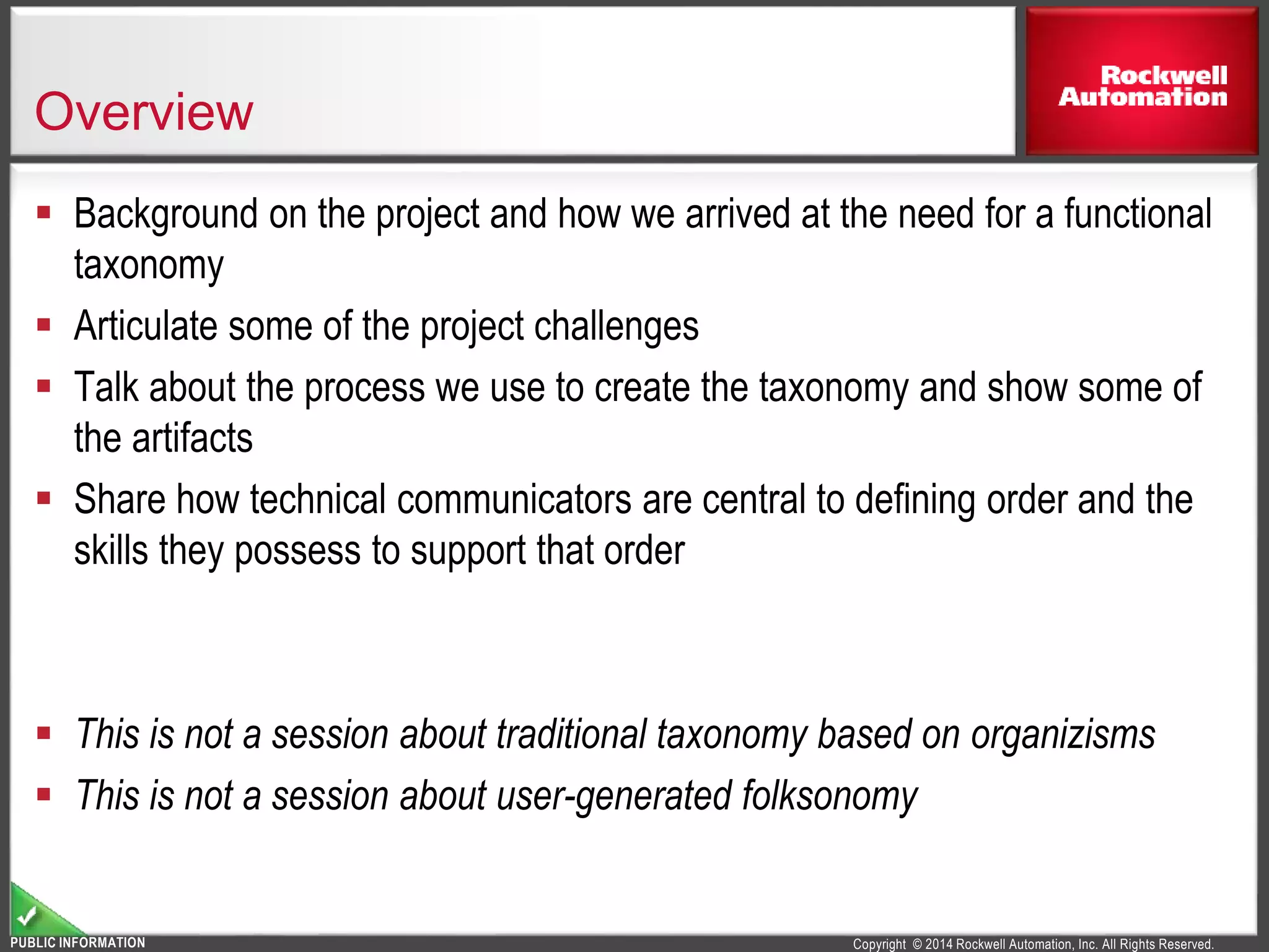 Create and use functional taxonomy | PPT