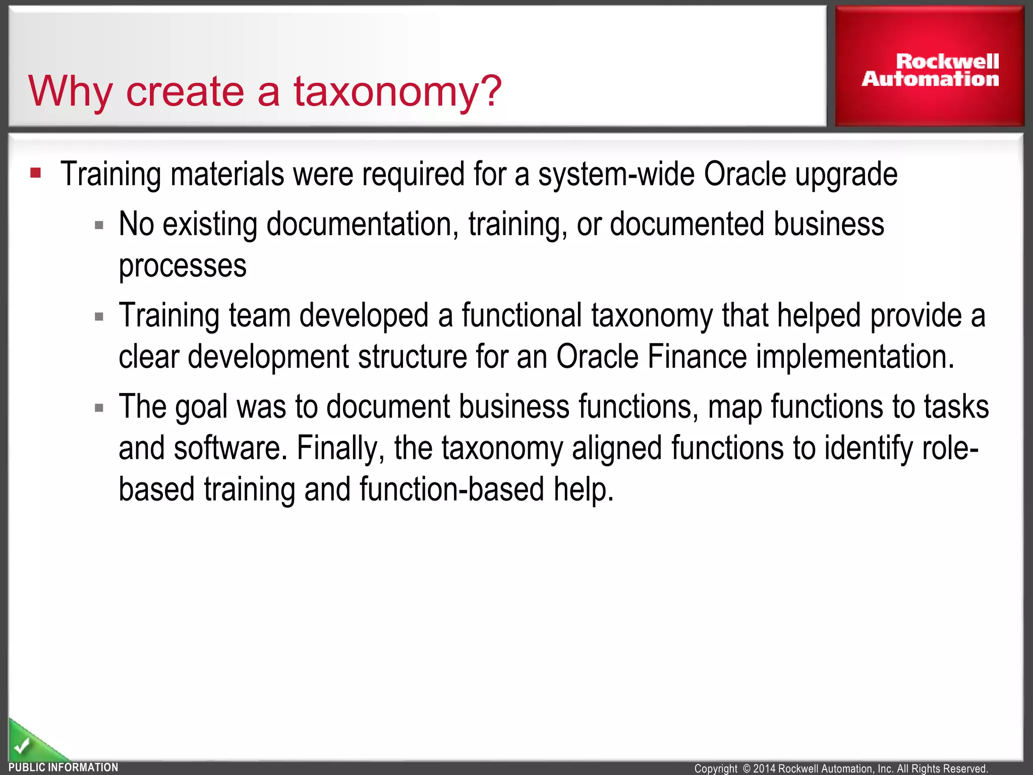 Create and use functional taxonomy | PPT