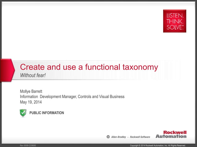 Create and use functional taxonomy | PPT