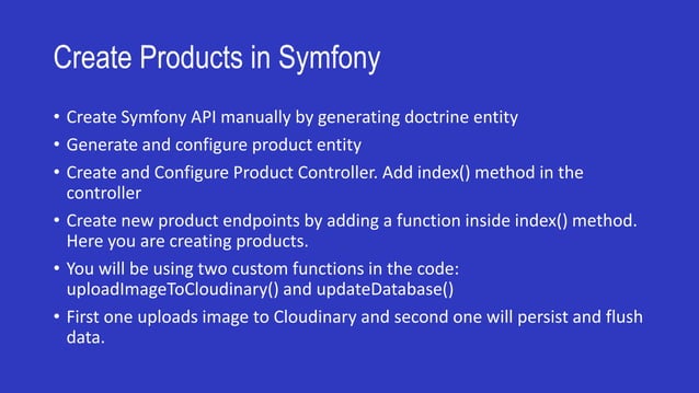 Creating a Symfony Ecommerce App | PPTX | Web Development | Internet