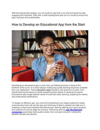 5 Steps to Develop an Education App: Guide | PDF