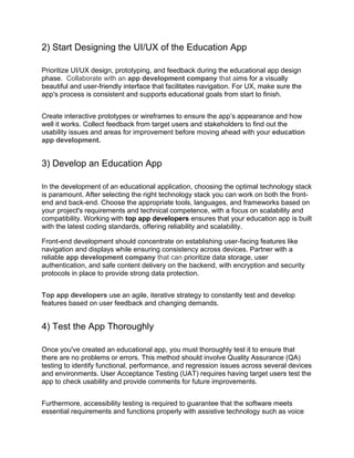 5 Steps to Develop an Education App: Guide | PDF