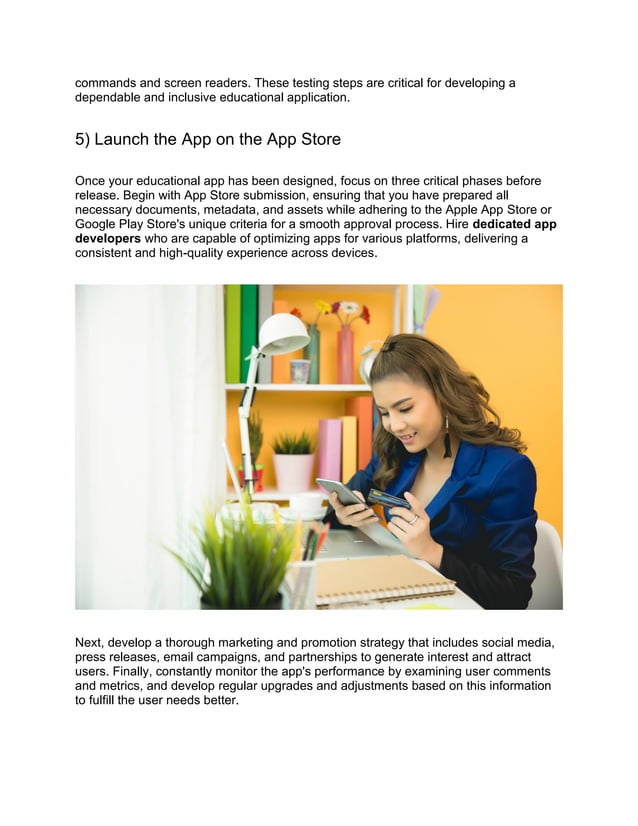 5 Steps to Develop an Education App: Guide | PDF