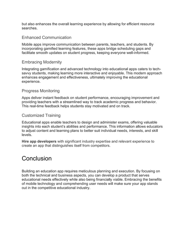 5 Steps to Develop an Education App: Guide | PDF