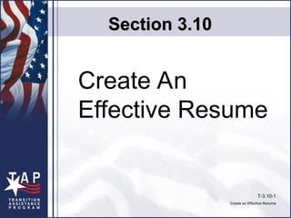 Create An Effective Resume PowerPoint.ppt