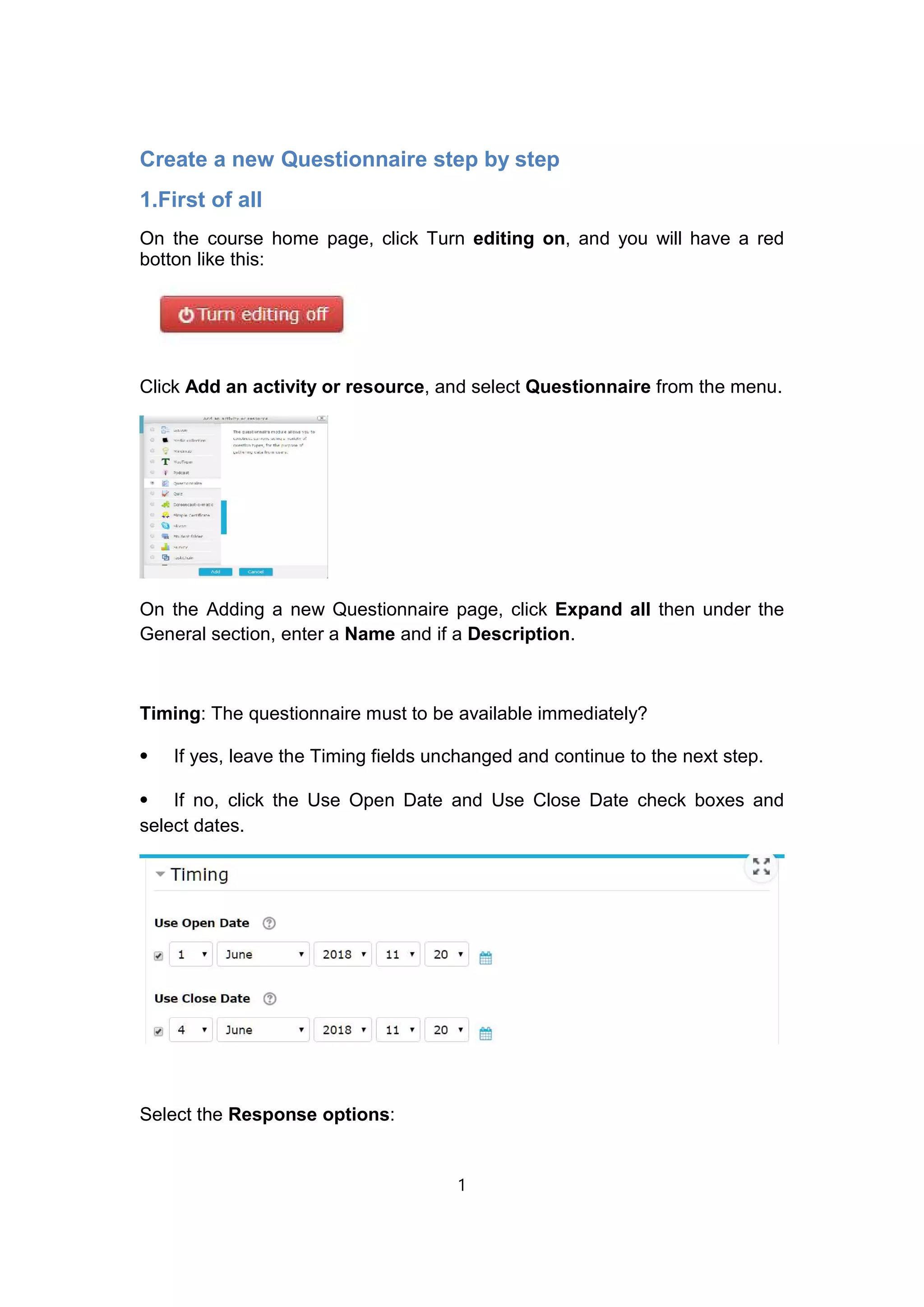 Create a new questionnaire step by step | PDF | Free Download