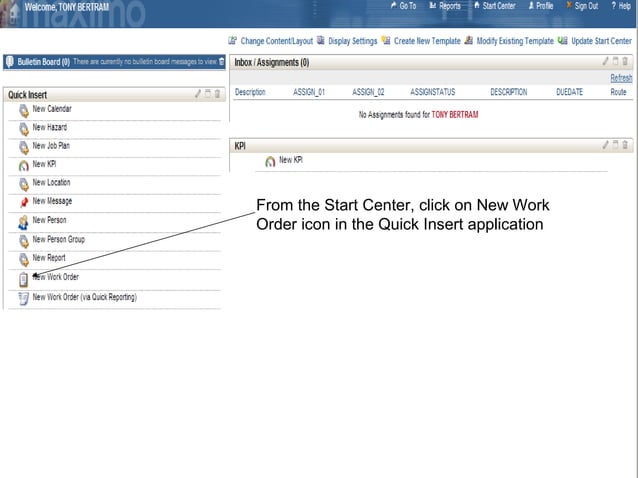 Create a new work order in Ibm Maximo | PPT