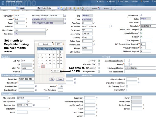 Create a new work order in Ibm Maximo