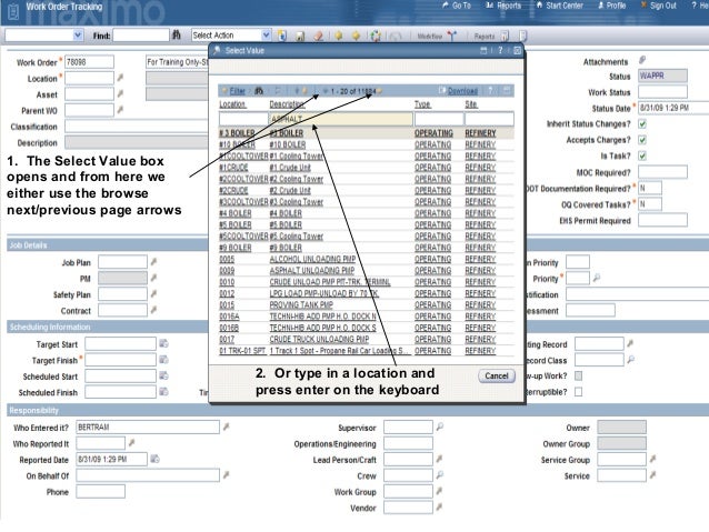 Work Orders Module In Ibm Maximo How To Create Work Order In Maximo Work Order Tracking Overview ...