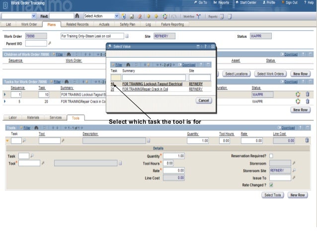 Create A New Work Order In Ibm Maximo