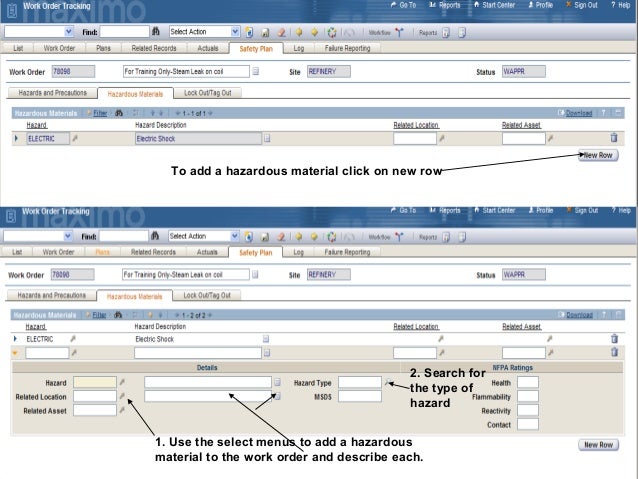 Create A New Work Order In Ibm Maximo