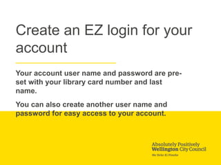 Create an ez login for your account | PPT