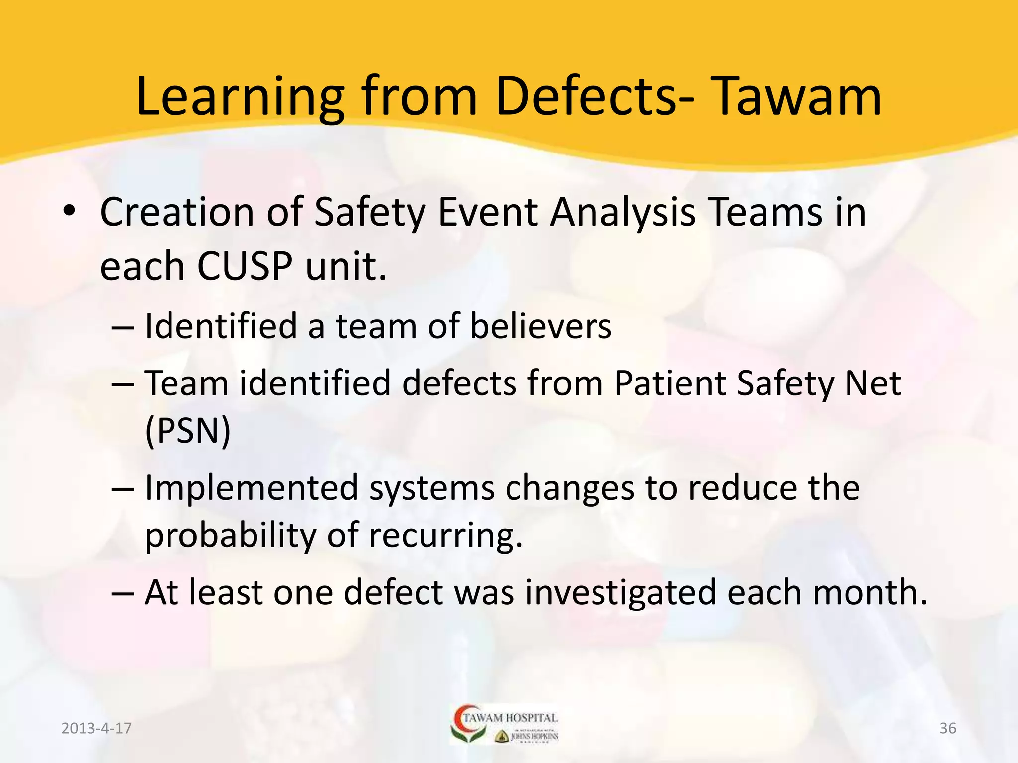 Create a platform for learning from defects | PPTX | Healthcare ...