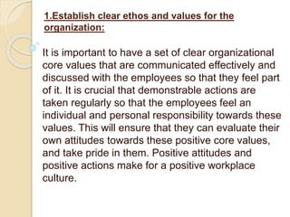 Create A Positive Workplace Culture.pptx | Human Resources | Business