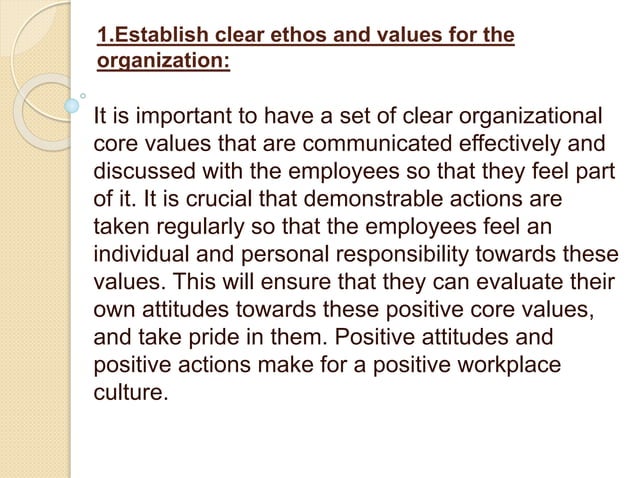 Create A Positive Workplace Culture.pptx | Human Resources | Business