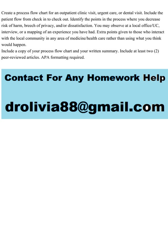 Create a process flow chart for an outpatient clinic visit, urgent c.pdf