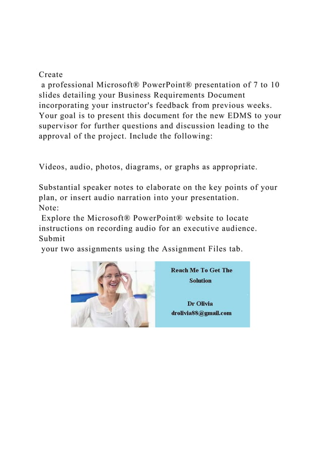 Create a professional Microsoft® PowerPoint® presentation of 7 | PDF