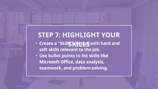 Create a resume in word document presentation.pptx