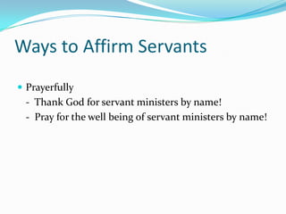 Create a servant led ministry through equipping the [autosaved] | PPTX ...