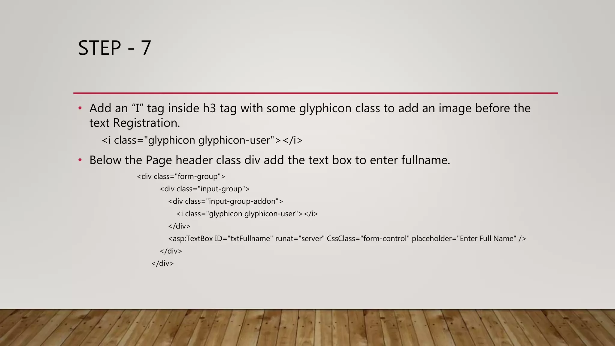 Create a simple and elegant bootstrap registration page | PPTX