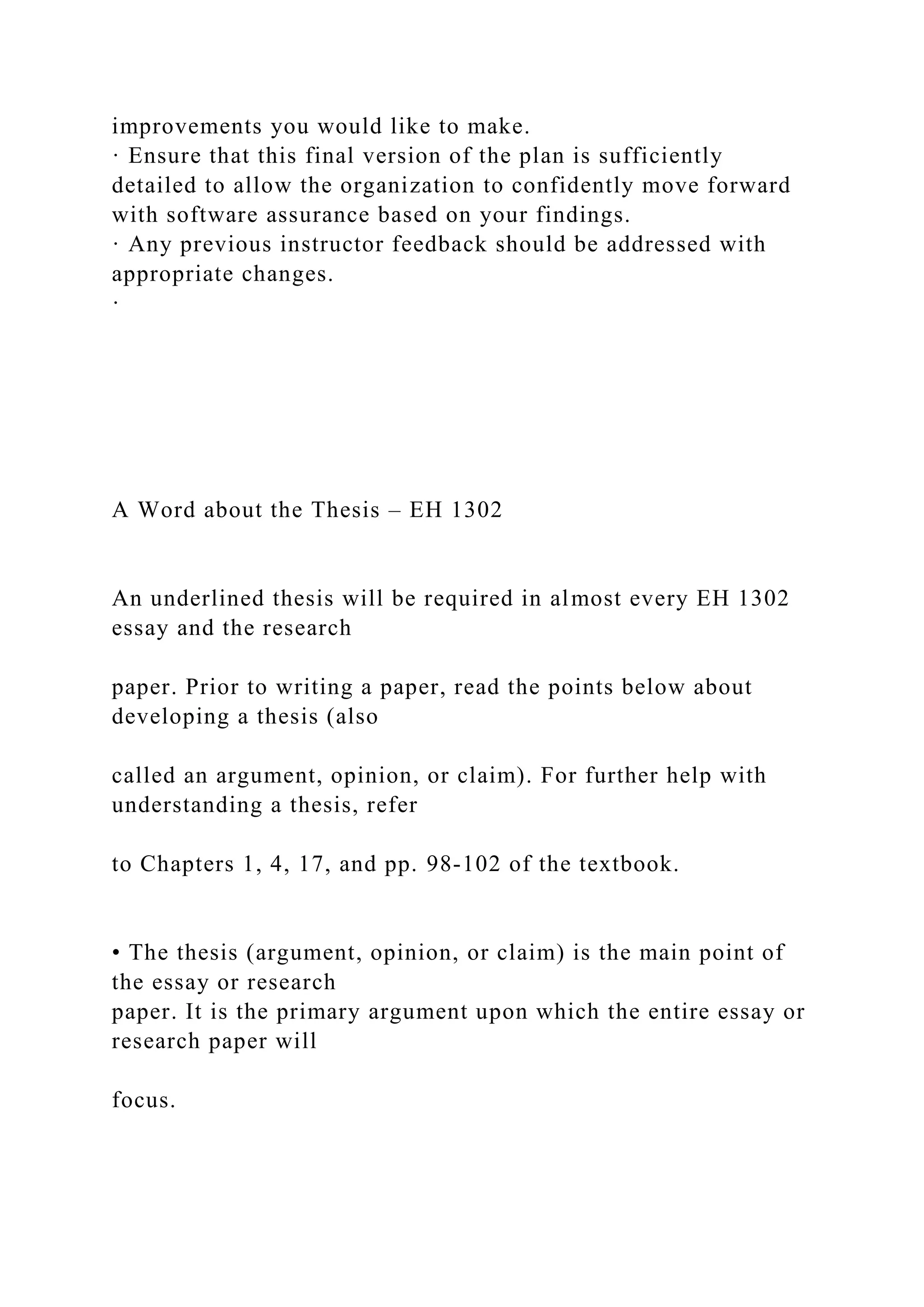 Create a software assurance guidelines document shell in Word. I.docx