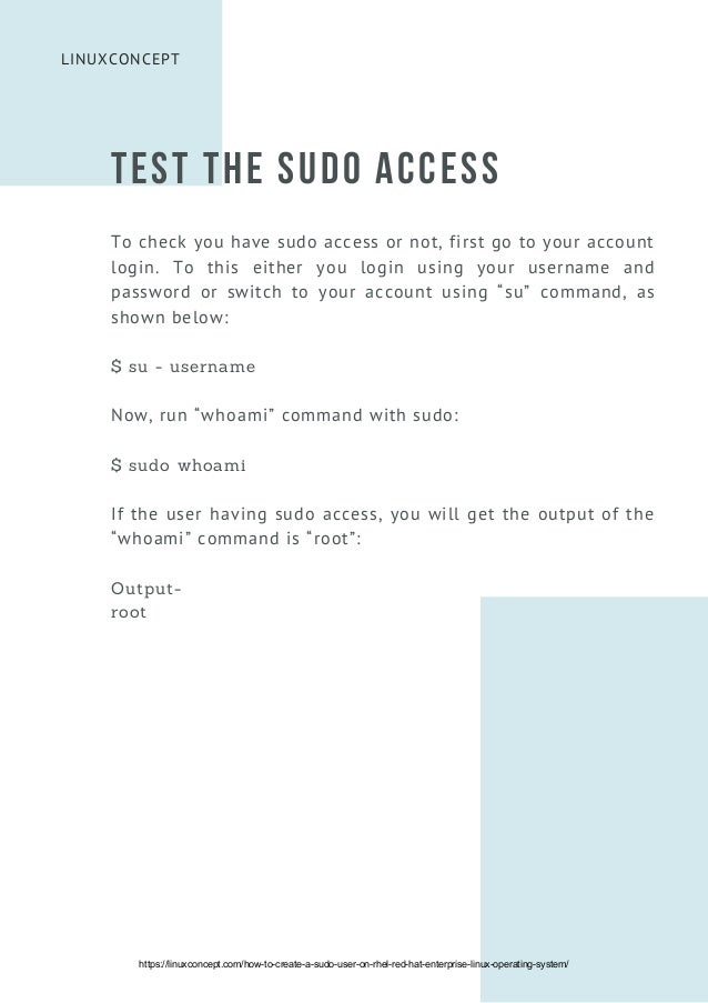 Create a sudo user on rhel | PDF