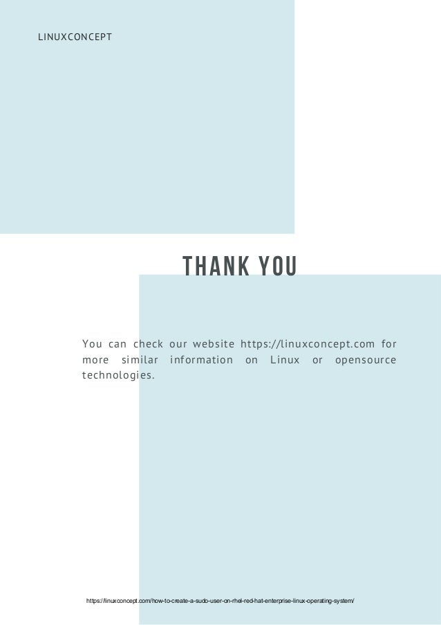Create a sudo user on rhel | PDF