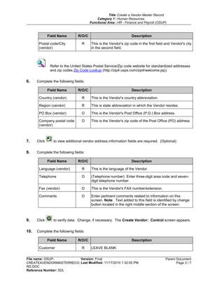Createavendormasterrecord | PDF