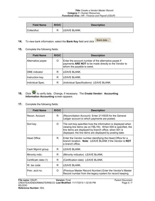 Createavendormasterrecord | PDF